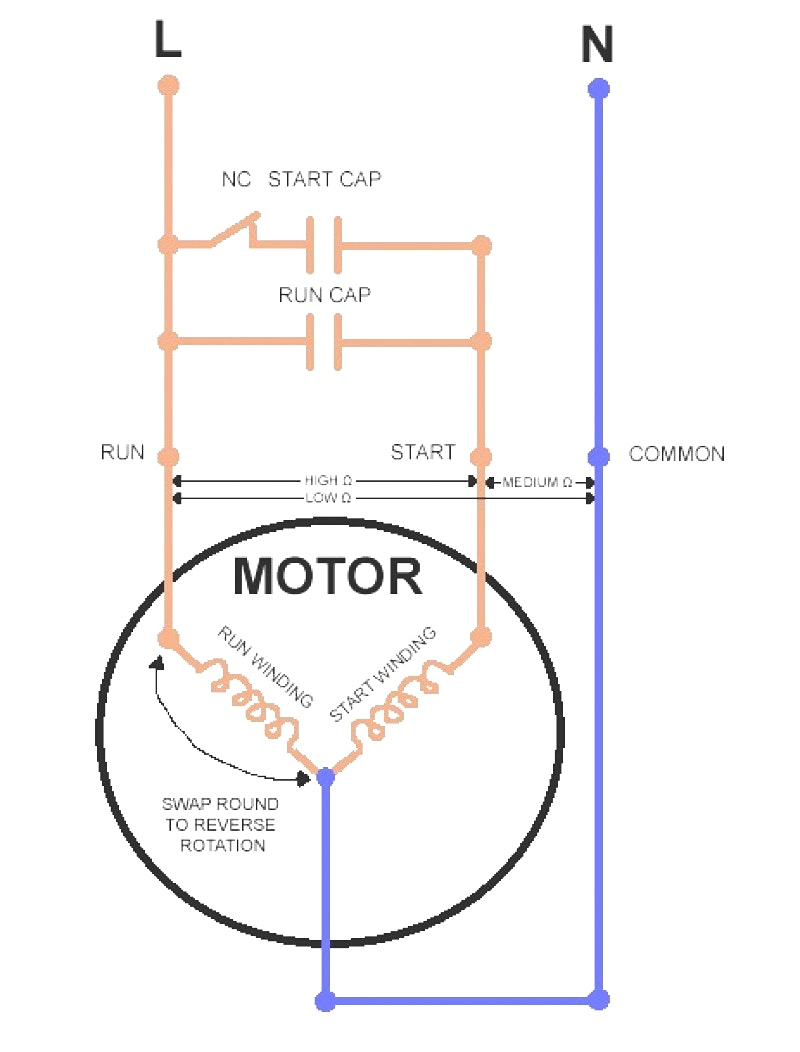220V Single Phase Motor Wiring Diagram Cadician s Blog